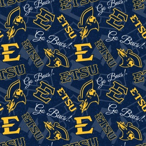 Official Licensed East Tennessee State University Cotton Quilting ...
