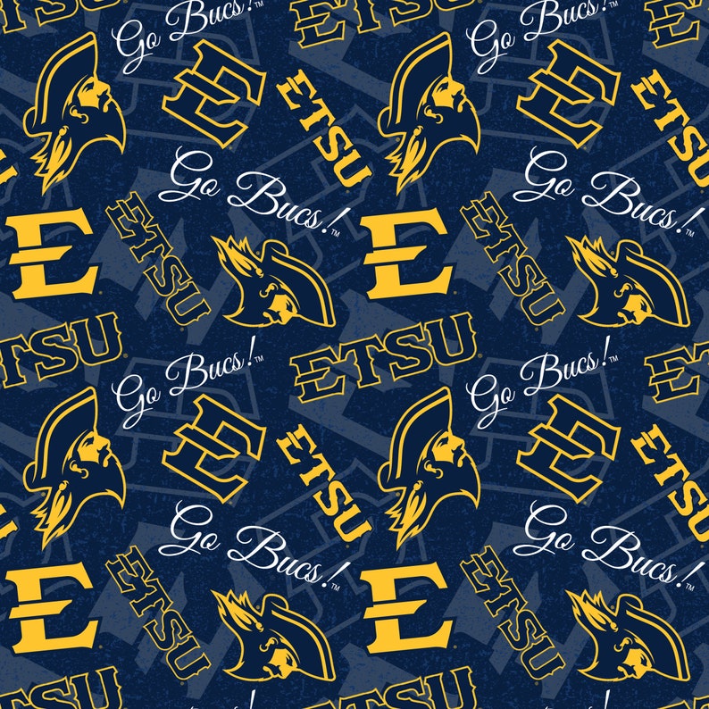 Official Licensed East Tennessee State University Cotton Quilting ...