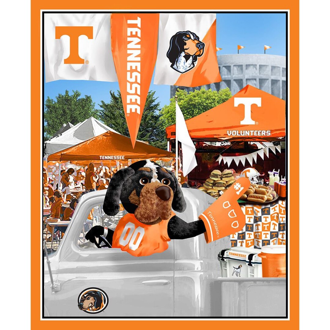 Official Licensed University of Tennessee Cotton Quilting Panel and ...
