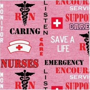 Official Licensed Nurse Cotton Quilting Fabrics- Nurse Cotton Fabric ...