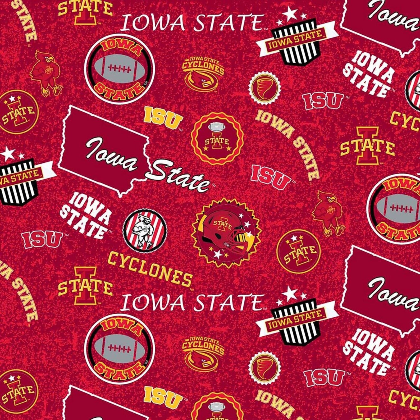 Official Licensed Iowa State University Cotton Quilting Fabrics-iowa ...