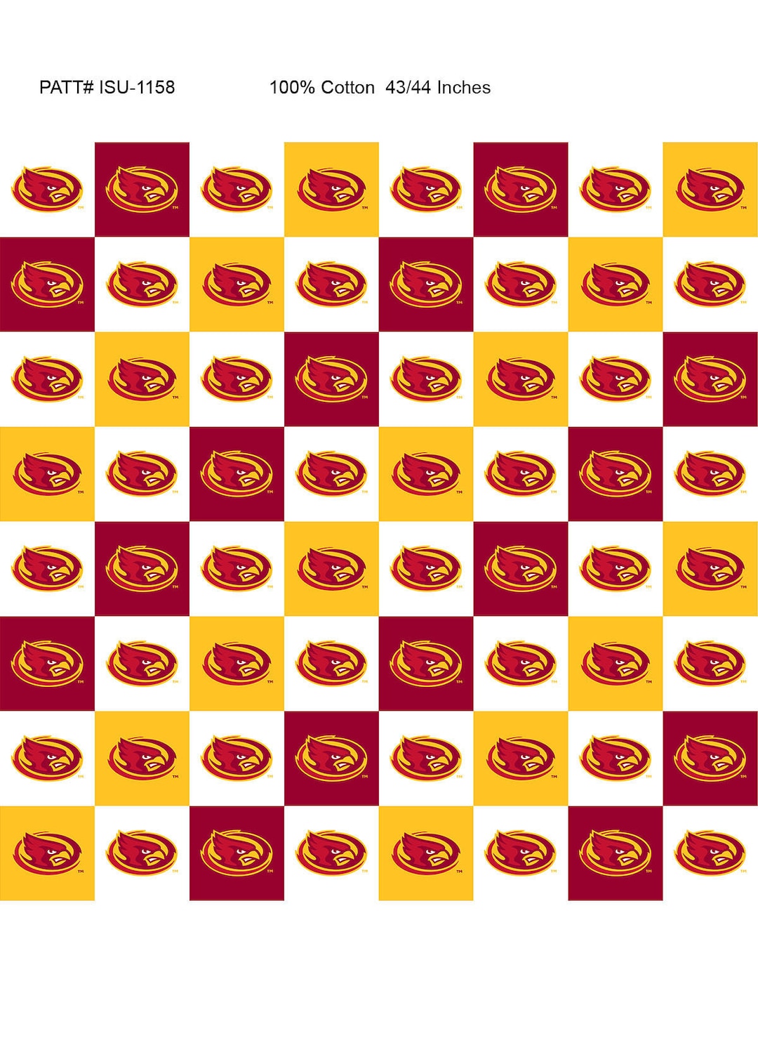 Official Licensed Iowa State University Cotton Quilting Fabrics-iowa ...
