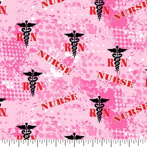 Official Licensed Nurse Cotton Quilting Fabrics- Nurse Cotton Fabric ...