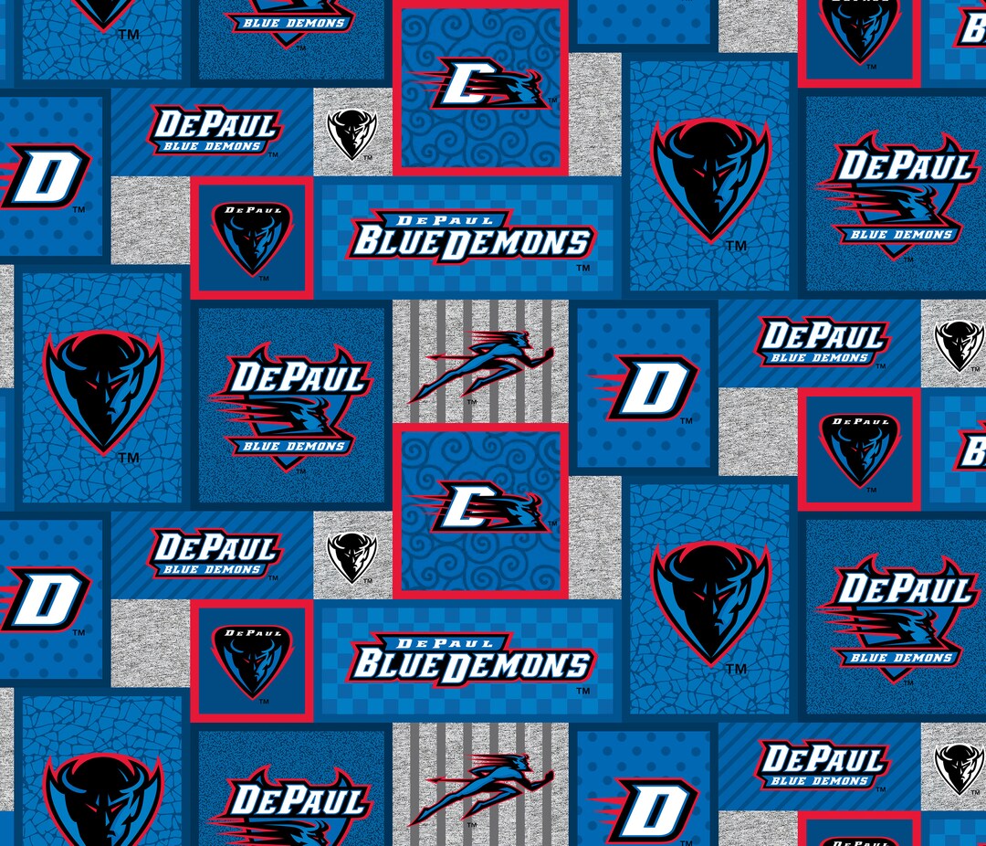 Official Licensed Depaul University Fleece Fabric-depaul Blue Demons ...