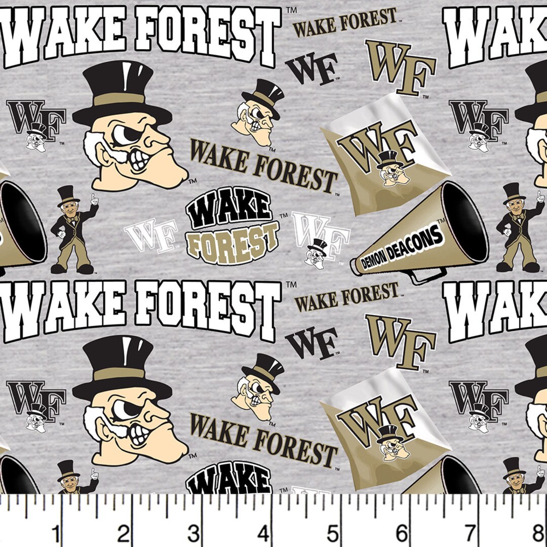 Official Licensed Wake Forest University Cotton Quilting Fabrics-wake ...