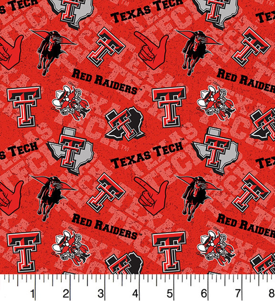 Official Licensed Texas Tech University Cotton Quilting Fabrics-texas ...