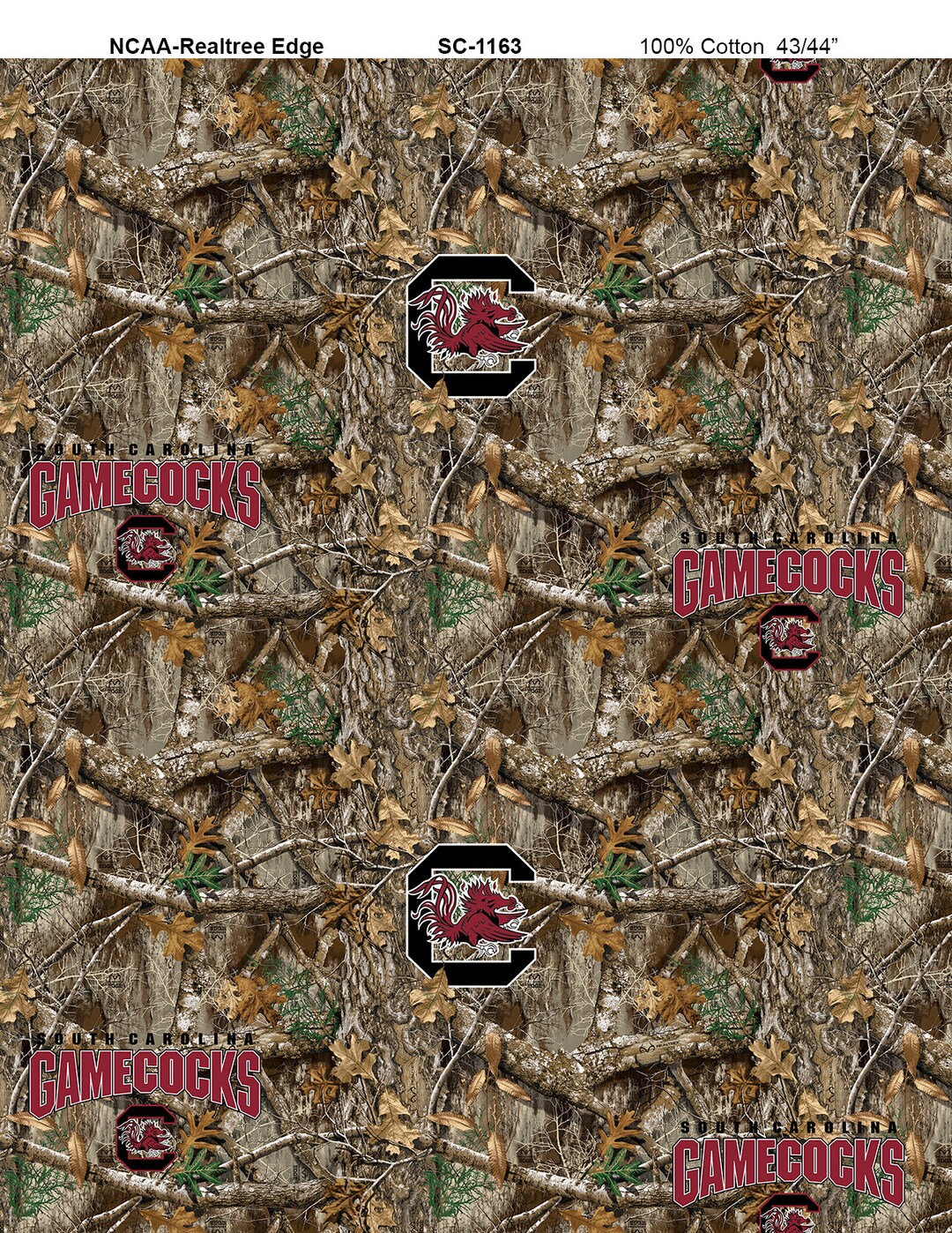 Official Licensed University of South Carolina Cotton Quilting Fabrics ...