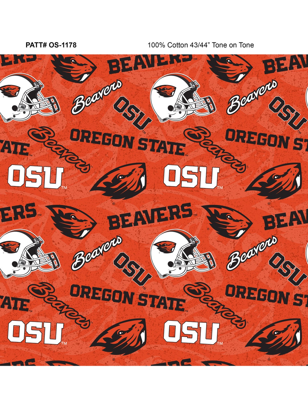 Official Licensed Oregon State University Cotton Quilting Fabrics ...