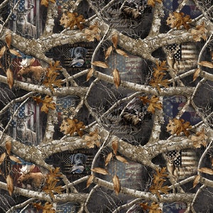 Official Licensed Realtree Patriotic Cotton Quilting Fabrics- Realtree ...