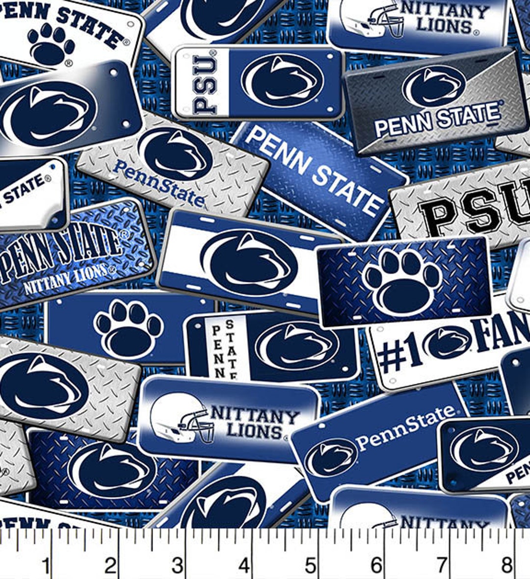 Official Licensed Penn State Cotton Quilting Fabrics-penn State Nittany ...