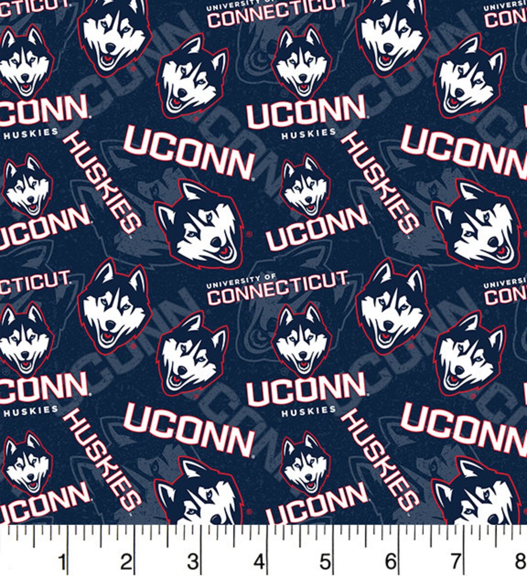 Official Licensed University of Connecticut Cotton Quilting Fabrics ...