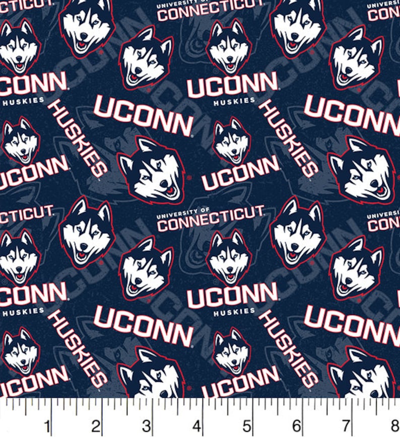 Official Licensed University of Connecticut Cotton Quilting Fabrics ...