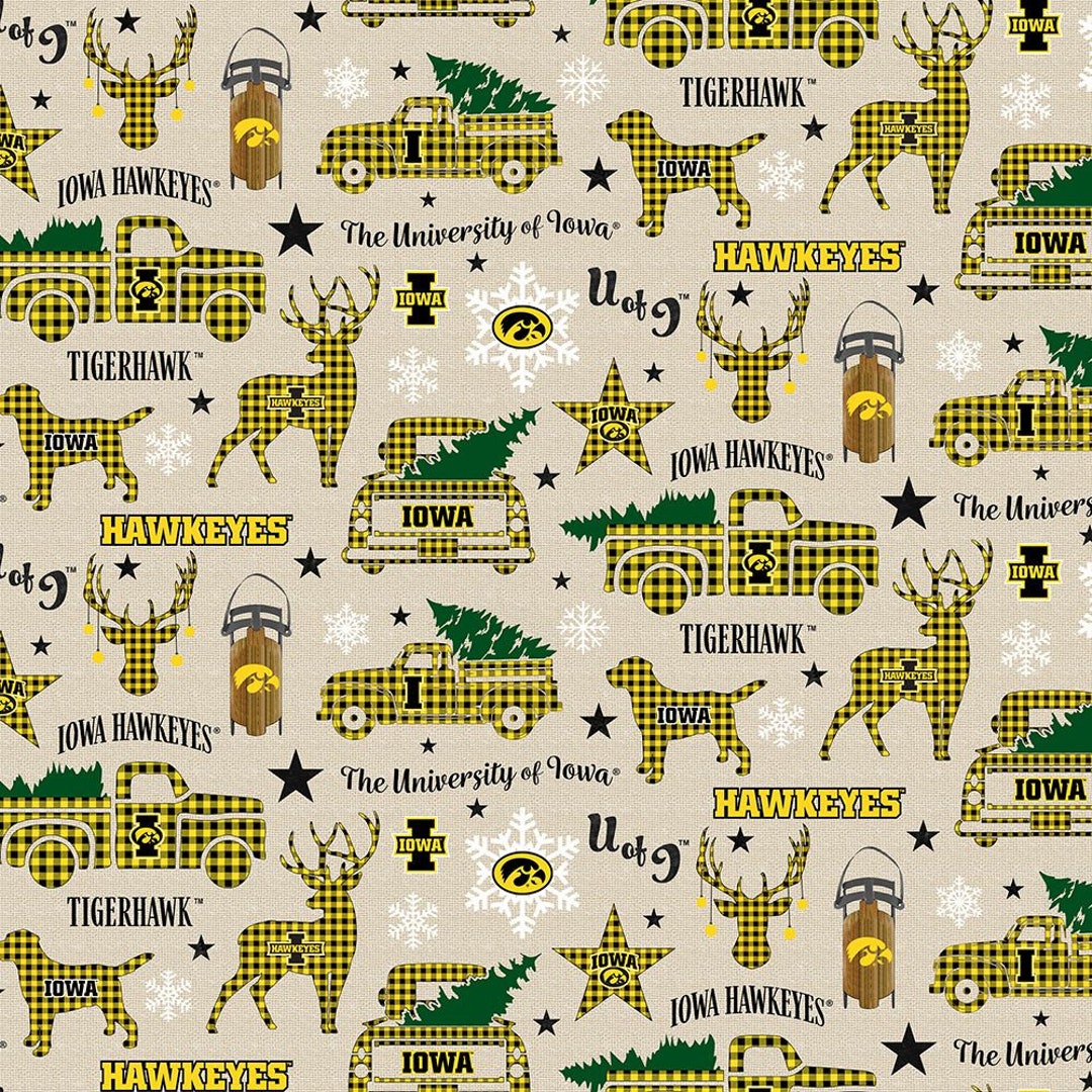 Official Licensed University of Iowa Cotton Quilting Fabrics-iowa ...