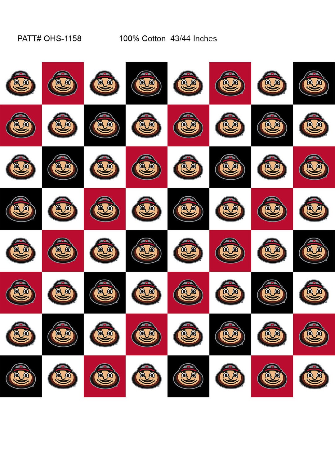 Official Licensed Ohio State University Cotton Quilting Fabrics-ohio ...