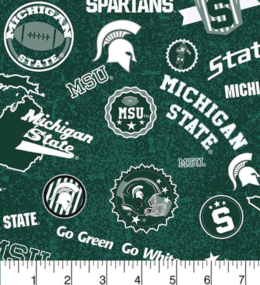 Official Licensed Michigan State University Cotton Quilting Fabrics ...