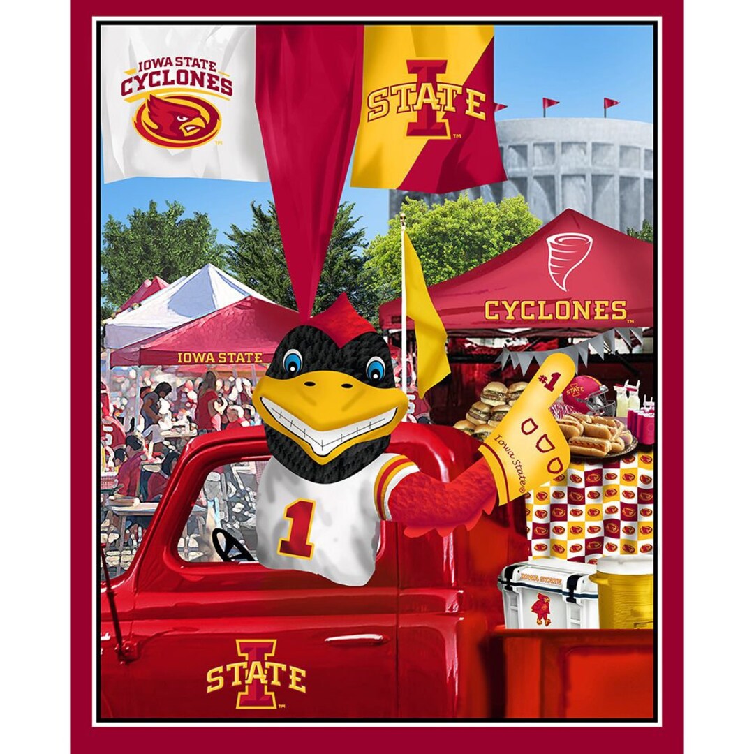 Official Licensed Iowa State University Cotton Quilting Panel and ...