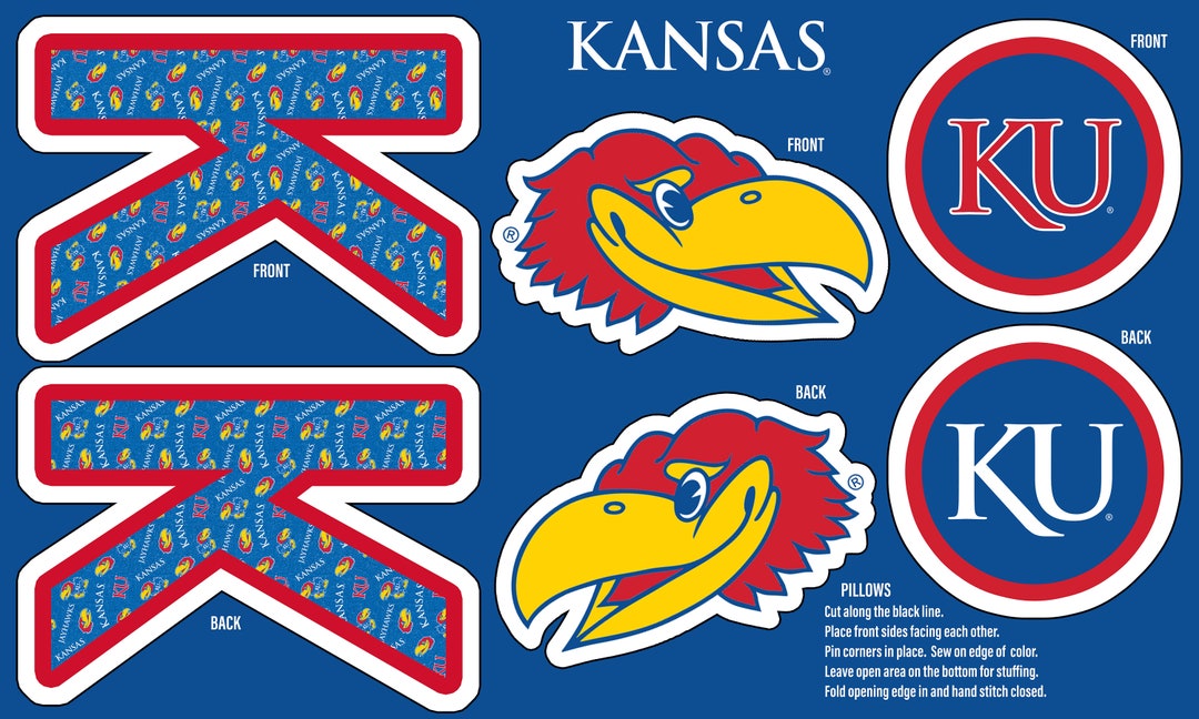 Official Licensed University of Kansas Jayhawks Minky DIY Pillow ...
