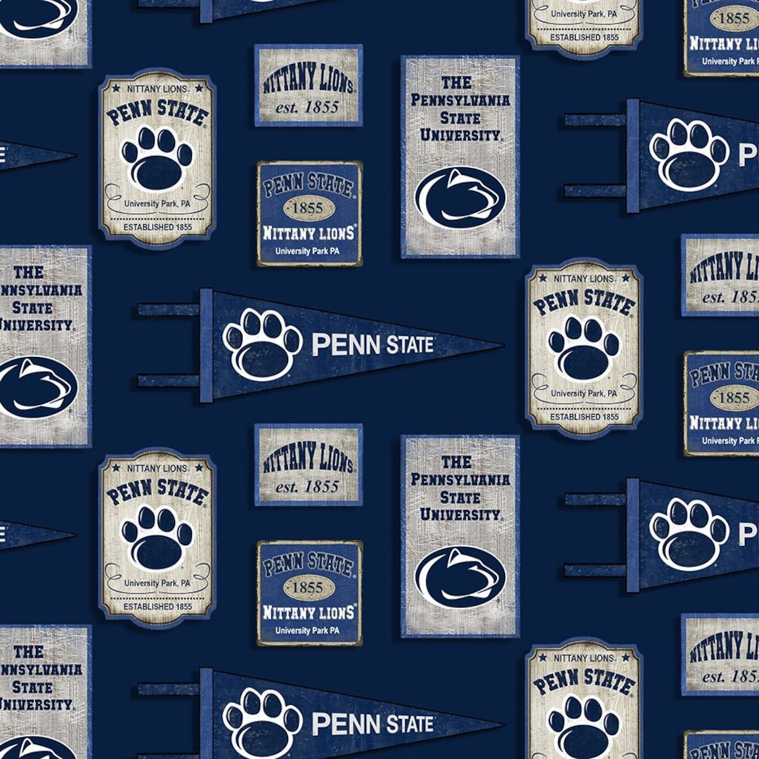 Official Licensed Penn State Cotton Quilting Fabrics-penn State ...