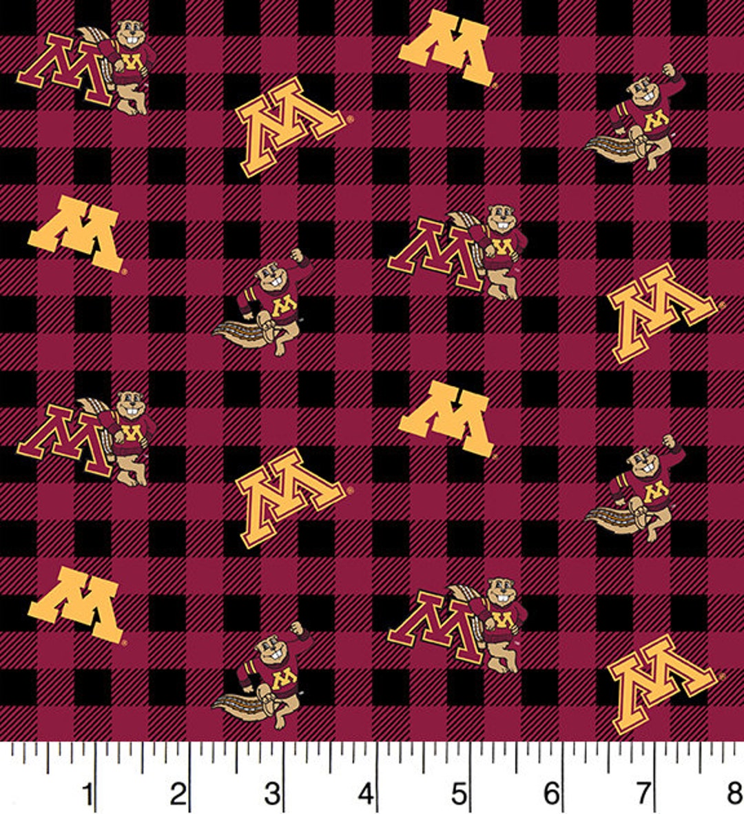 Official Licensed University of Minnesota Cotton Quilting Fabrics ...