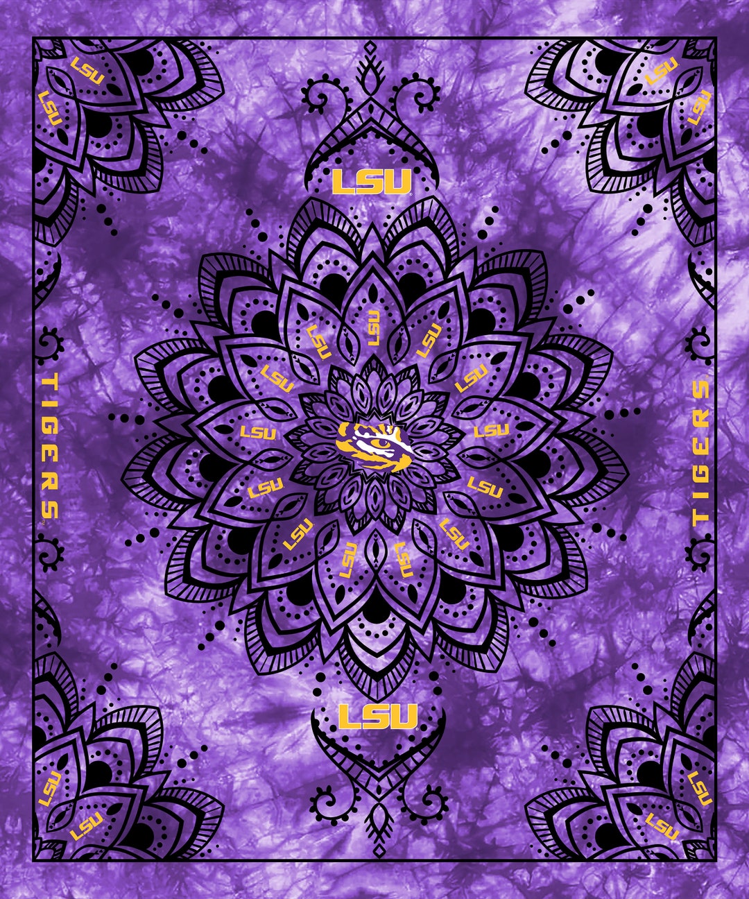 Official Licensed Louisiana State University Minky Tapestry- LSU Tigers ...