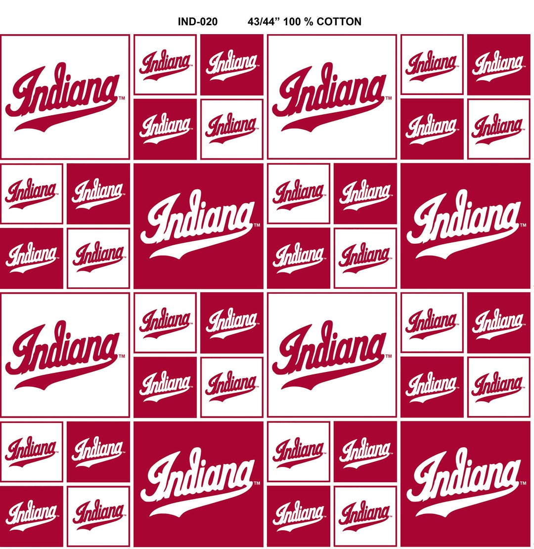 Official Licensed Indiana University Cotton Quilting Fabrics-indiana ...