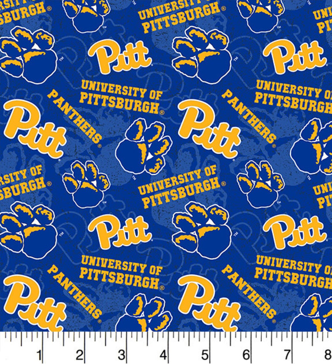 Official Licensed University of Pittsburgh Cotton Quilting Fabrics-pitt ...