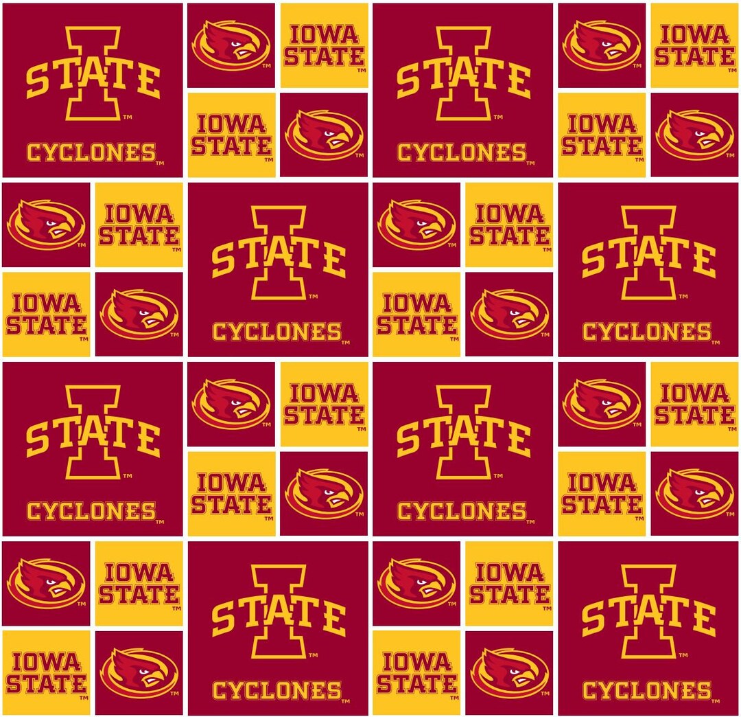Official Licensed Iowa State University Cotton Quilting Fabrics-iowa ...
