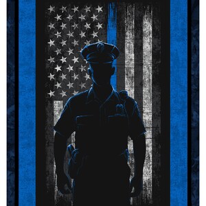 Official Licensed Police Officer Cotton Quilting Fabrics- Police ...