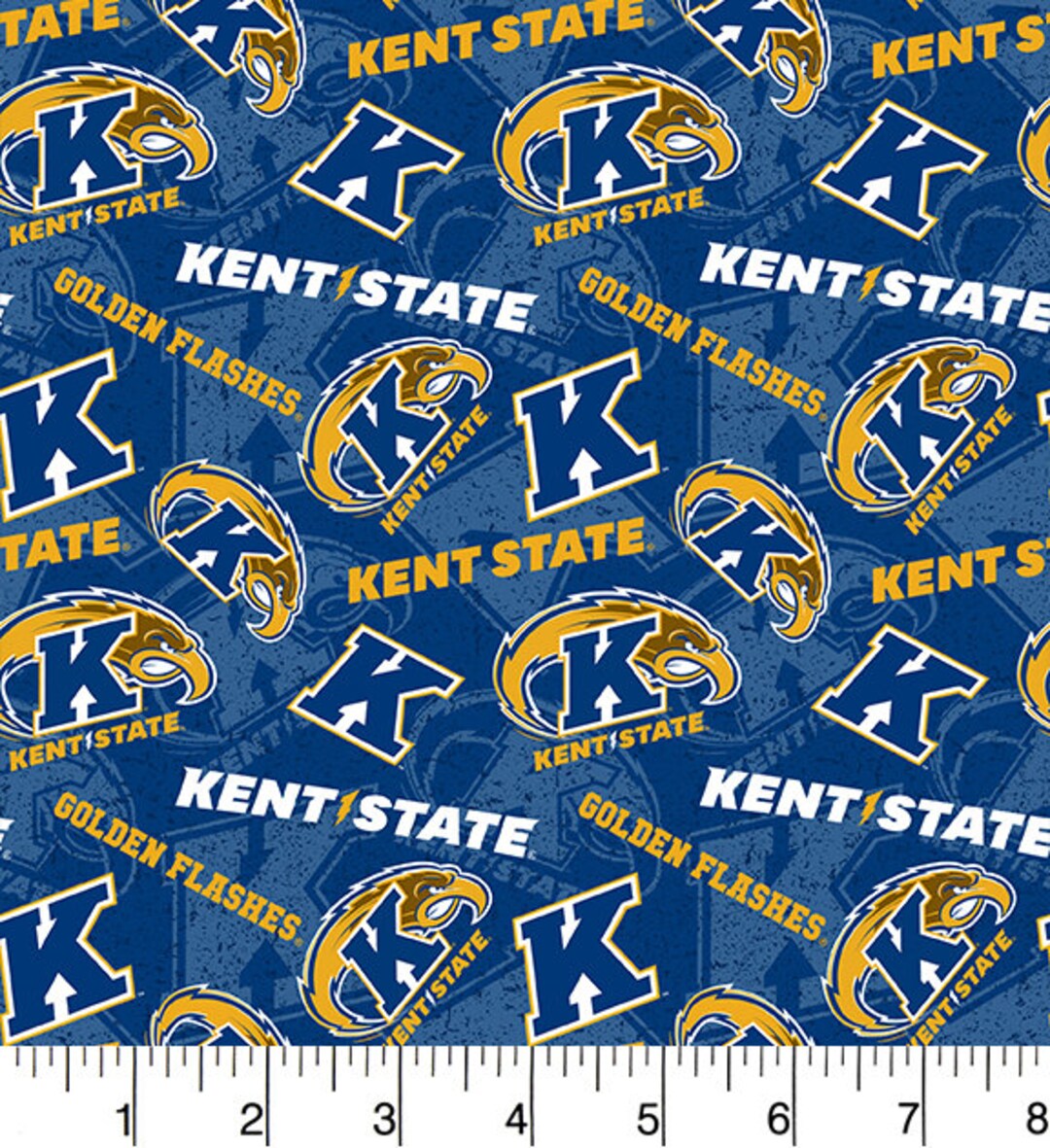 Official Licensed Kent State University Cotton Quilting Fabrics-kent ...