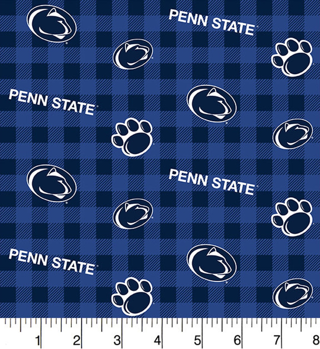 Official Licensed Penn State Cotton Quilting Fabrics-penn State Nittany ...