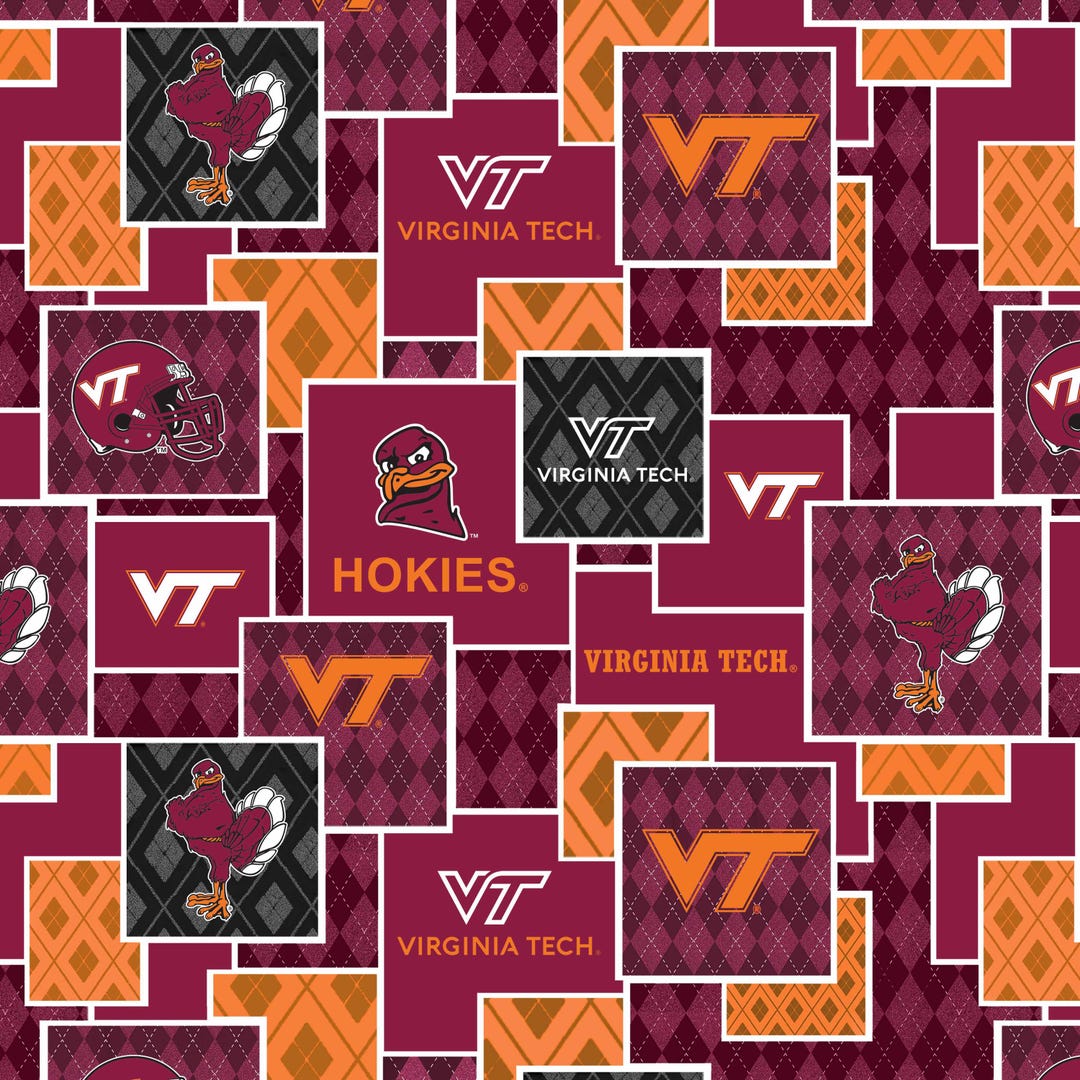 Official Licensed Virginia Tech University Cotton Quilting Fabrics ...