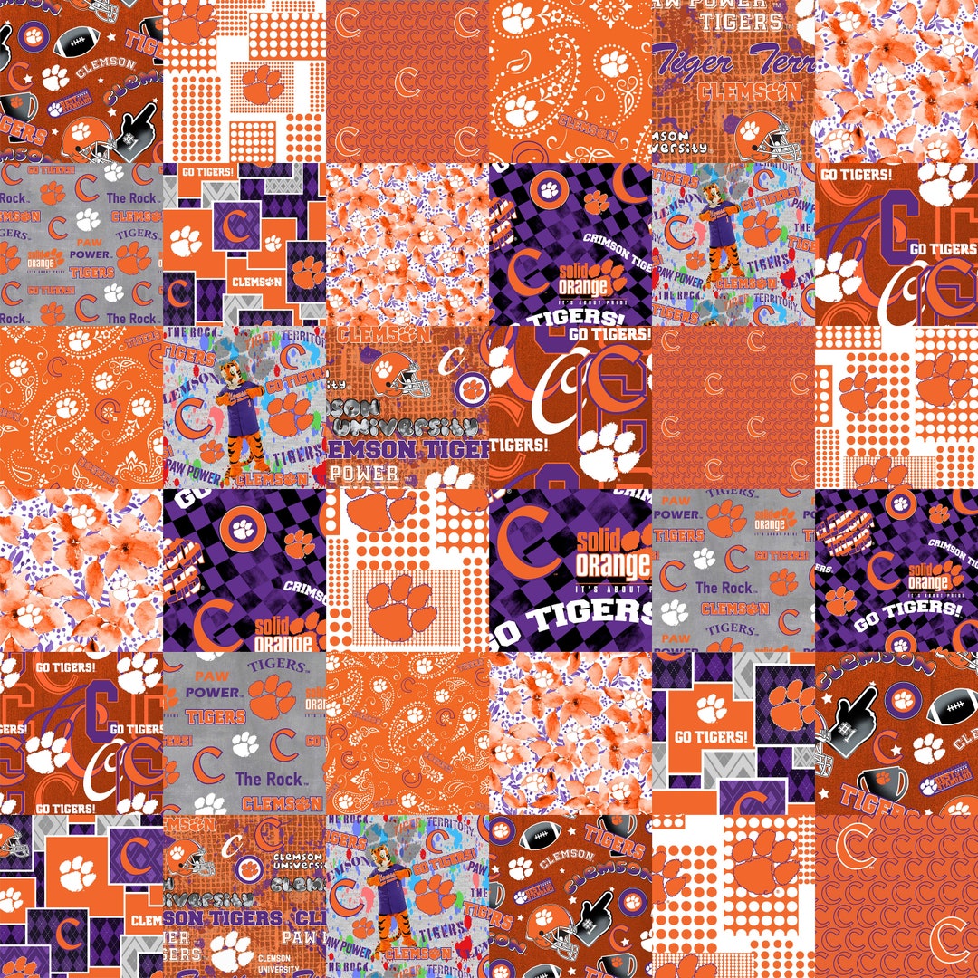 Official Licensed Clemson University Cheater Quilt Cotton Fabric ...