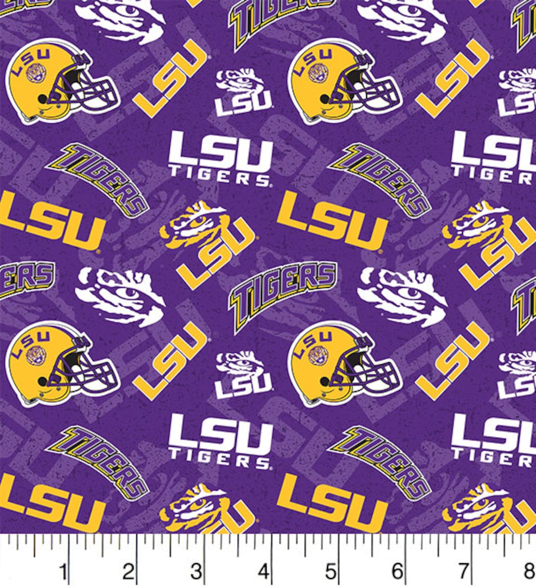 Official Licensed Louisiana State University Cotton Quilting Fabrics ...