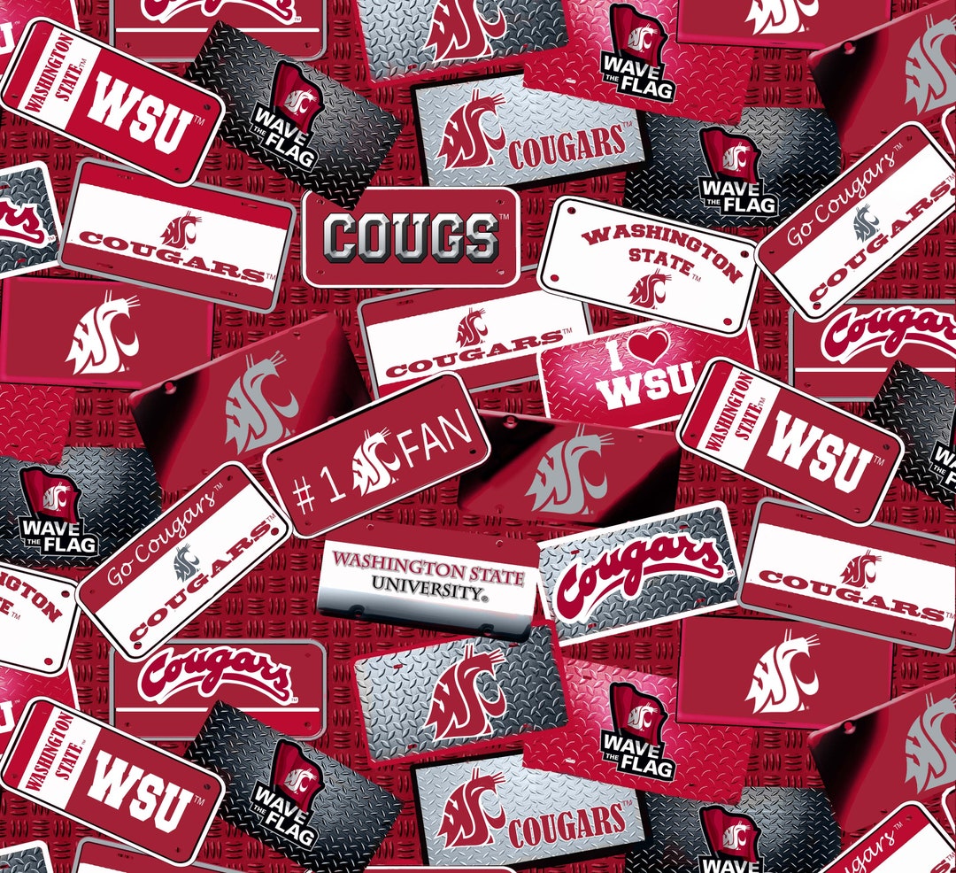 Official Licensed Washington State University Cotton Quilting Fabrics ...