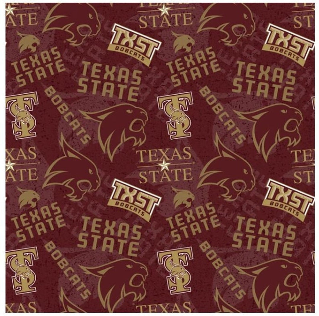 Official Licensed Texas State University Cotton Quilting Fabrics-texas ...