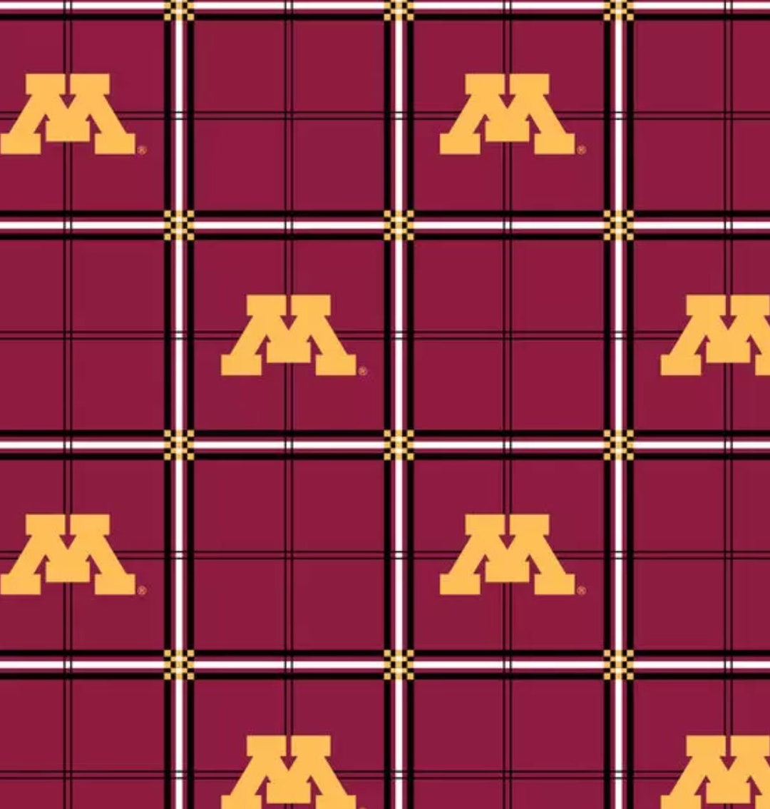 Official Licensed University of Minnesota Cotton Flannel Fabric ...