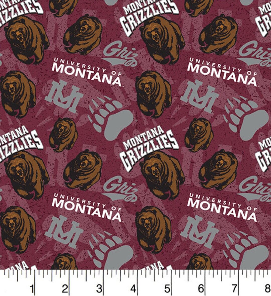 Official Licensed University of Montana Cotton Quilting Fabrics-montana ...