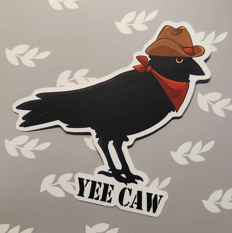 Yee-caw || Cowboy Crow - Etsy