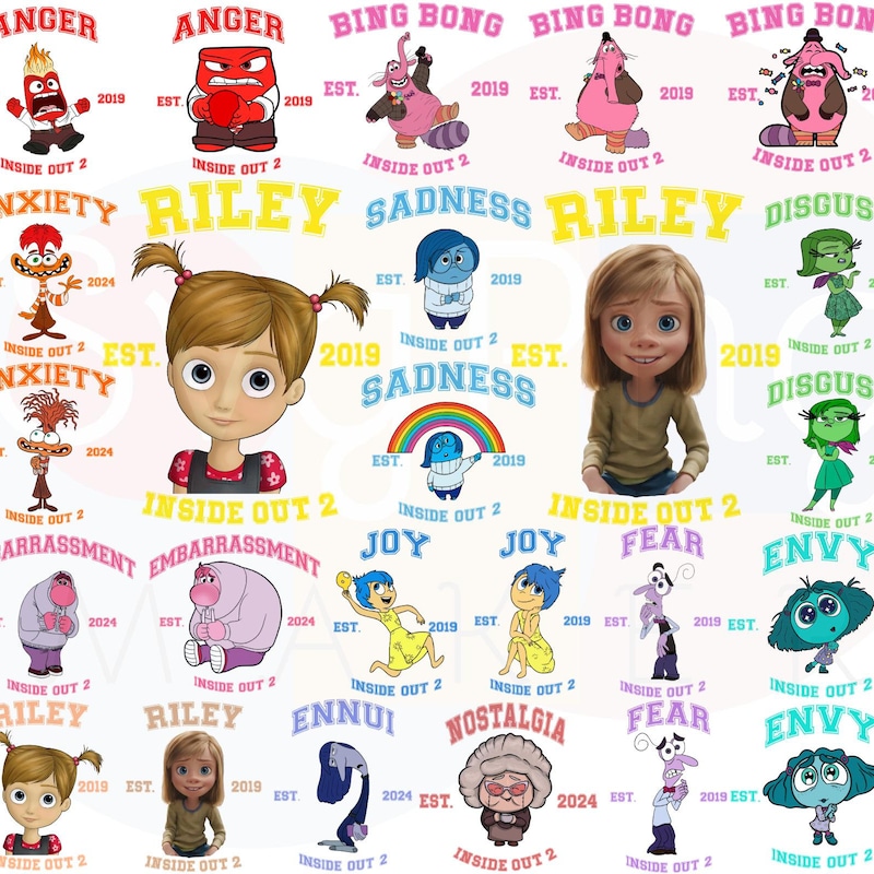 Inside Out 2 Characters Png - Etsy