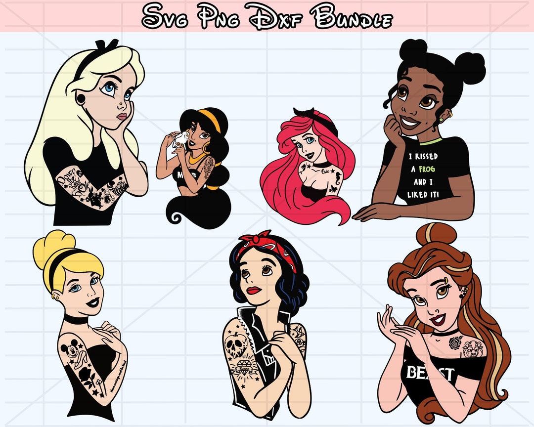 Punk Princesses Png Bundle,family Vacation Png,princess Png,friend ...