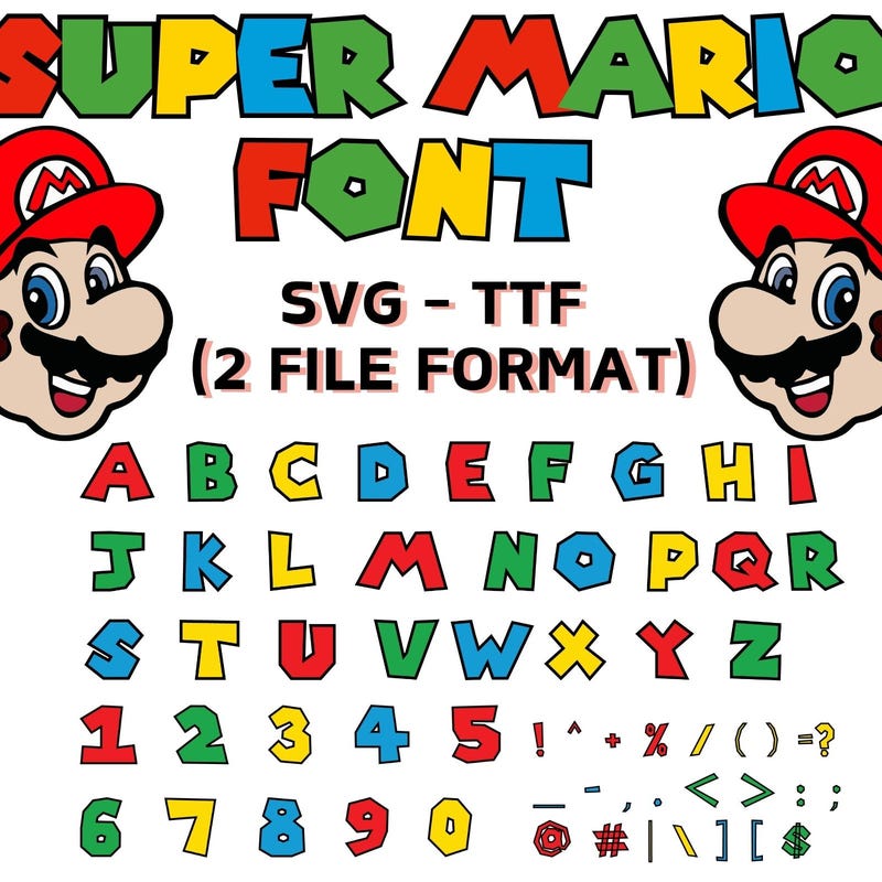 Super Mario Symbols Svg - Etsy
