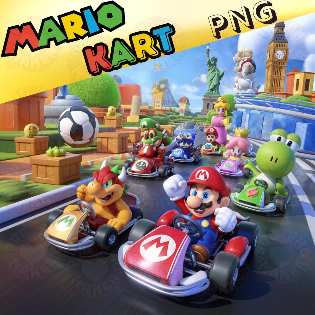 Super Mario Kart Tour Png Bundle 70 Files,super Mario Kart Race Png ...