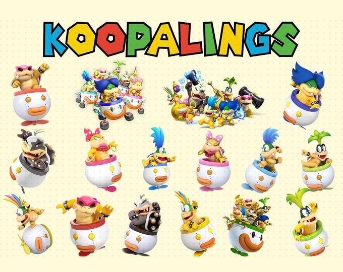 Larry Koopa, Wall Papercraft PDF, Dxf, Cameo, Svg, DIY, Low Poly Paper ...