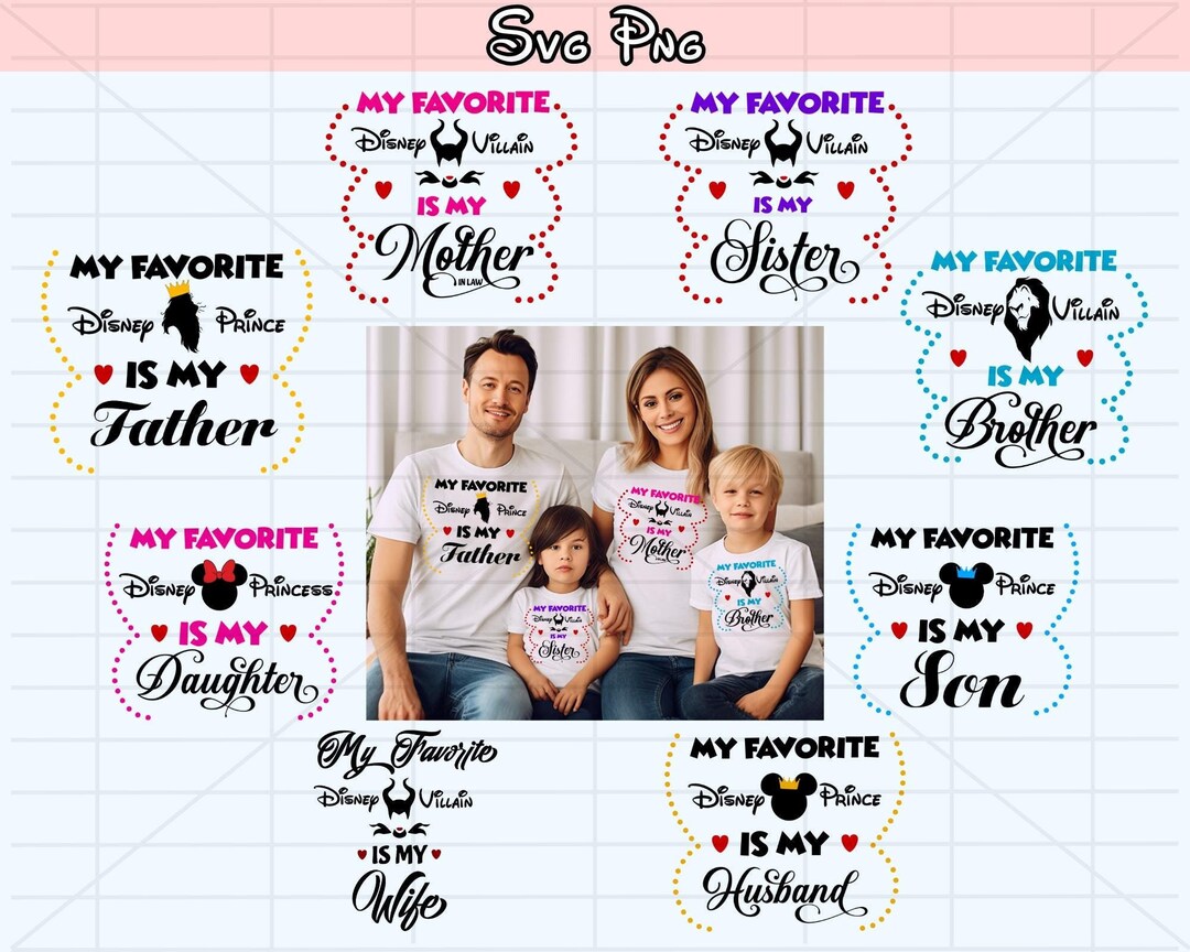 My Favorite Family Members Png Svg Bundle,family Group Svg,family Trip ...