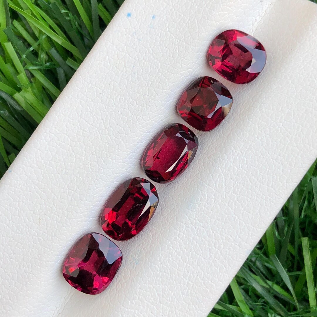 Natural Red Pyrope Garnet Lot: African Cushion Cut Gemstones - Etsy