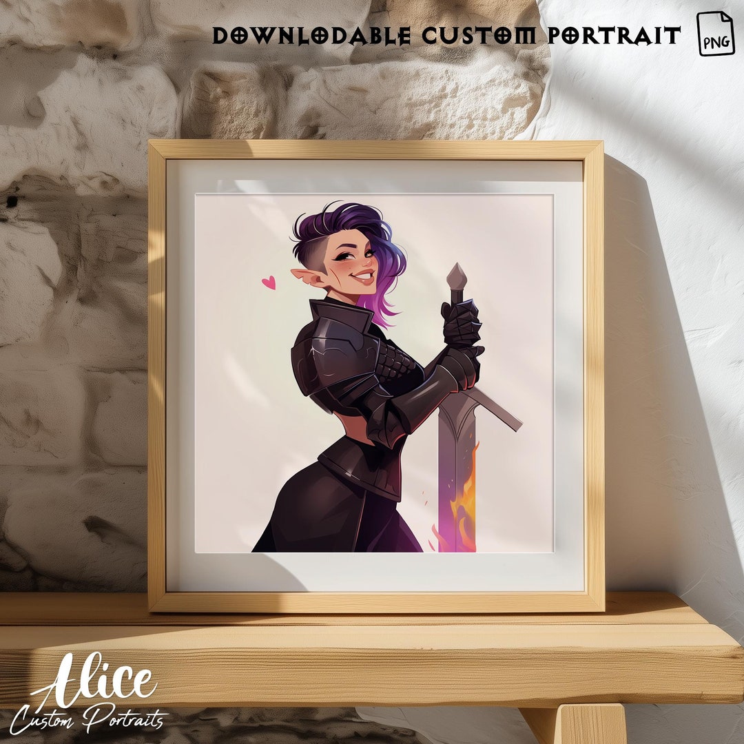 Custom Dnd Character : Personalized Dungeons and Dragons Illustration ...
