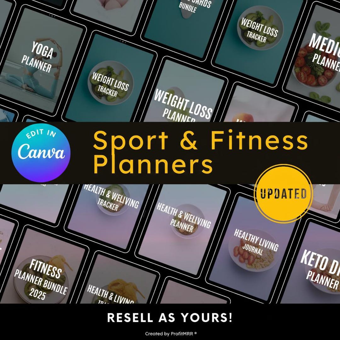 The Ultimate 20+ Sport & Fitness Planner Mega-bundle ,elevate Your ...