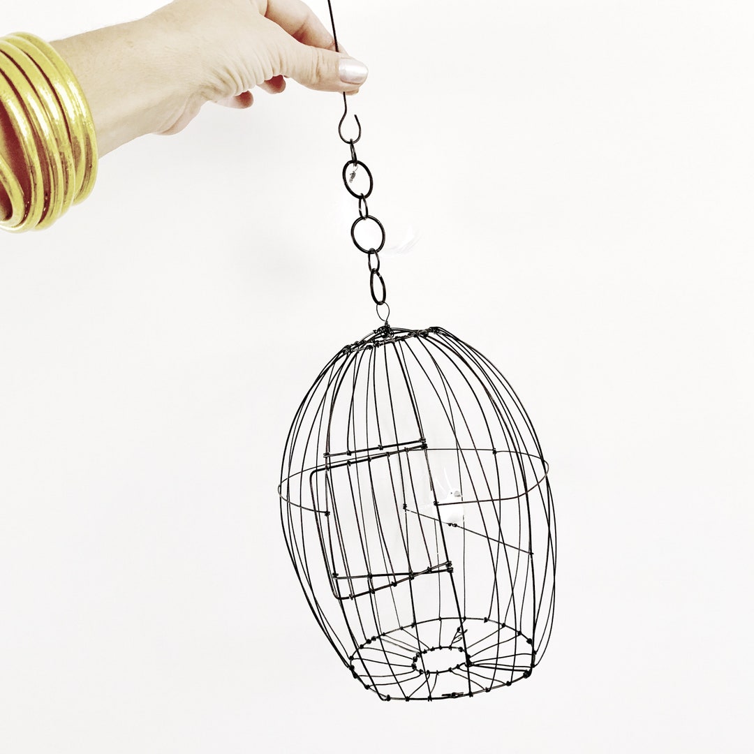 Wire Bird Cage, Wire Cage, Unique Piece , Handmade in France, Wire ...
