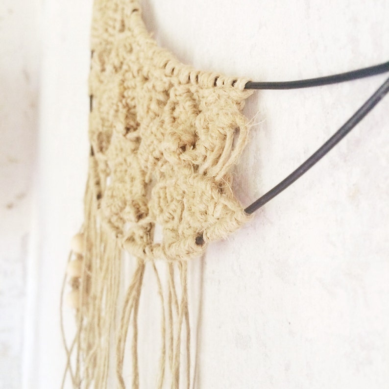 Moon Dream Catcher in Wire and Macrame Boho Style Wall - Etsy