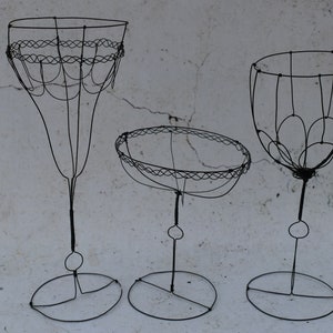 Wire Candle Holder, Handmade in France, Vintage Model of Candle Holder ...